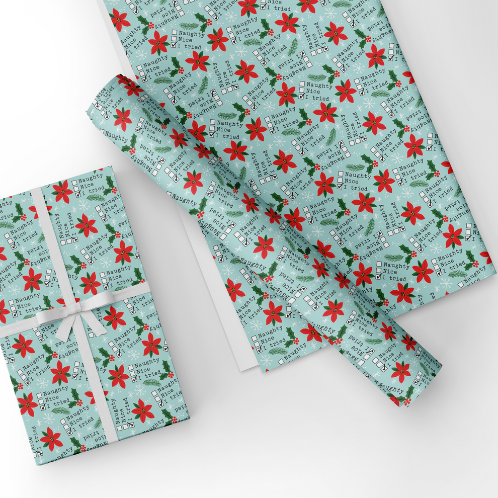 Wrapping Paper - Naughty or Nice checklist – joni collections